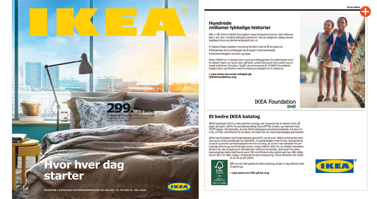 IKEA trykker fra 2015 sine kataloger på 100 procent FSC-certificeret ...
